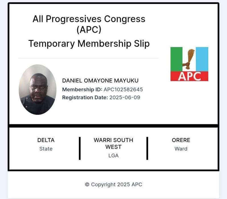 I am now a card-carrying member of APC, Mayuku announce -Freshangle News